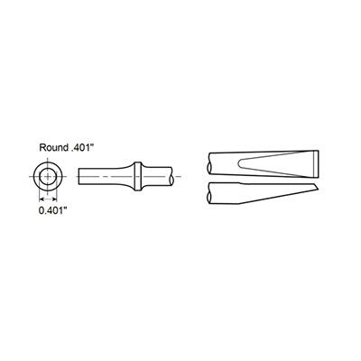 RIVET CUTTER SHANK ROUND .401'' - Hand tools | Chicago Pneumatic