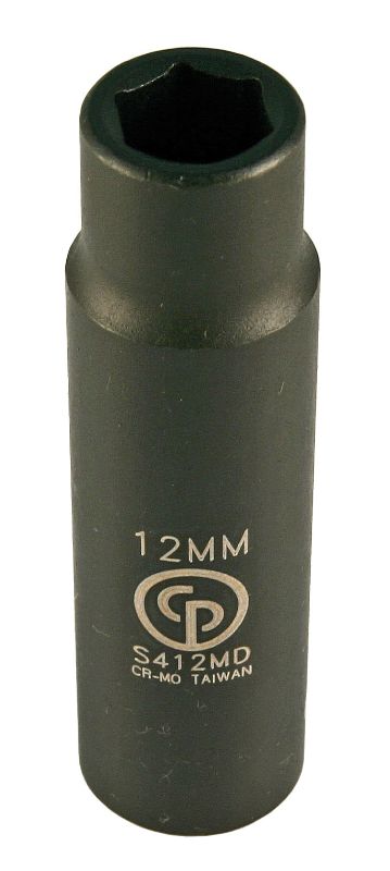 S412MD 1/2" Drive Deep Impact Socket 12MM - Chicago Pneumatic - Impact ...